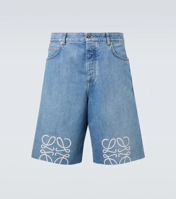 Loewe Anagram Denim Shorts