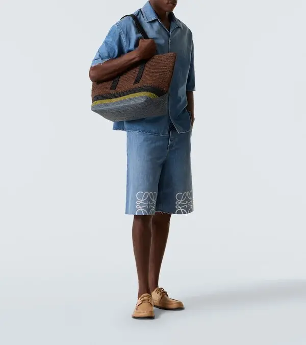 Loewe Anagram Denim Shorts
