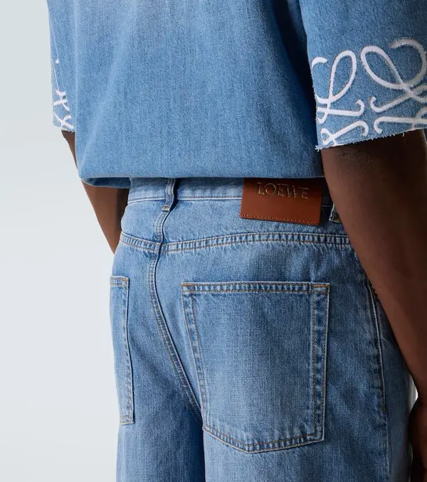 Loewe Anagram Denim Shorts