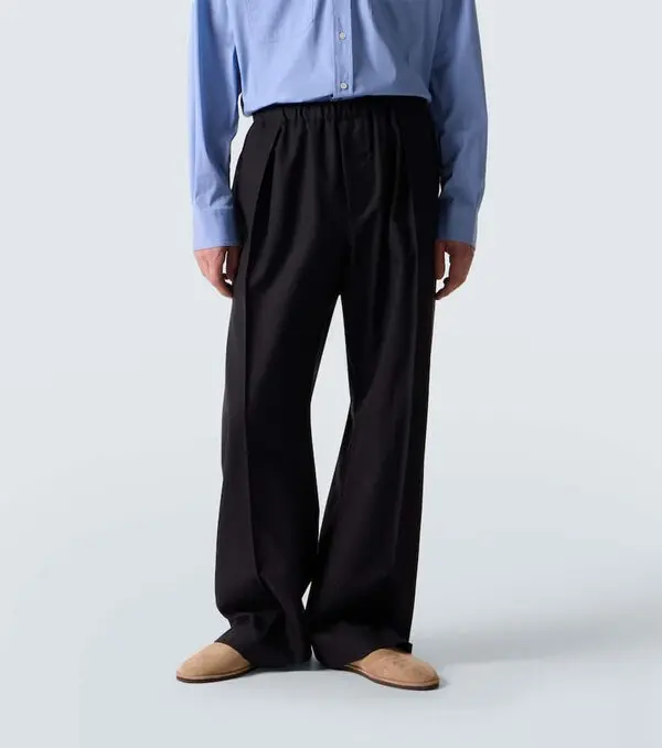 Plan C Wool Wide-leg Pants