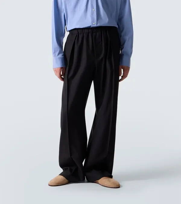 Plan C Wool Wide-leg Trousers