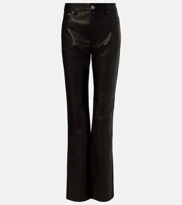 Rabanne Leather Flared Pants