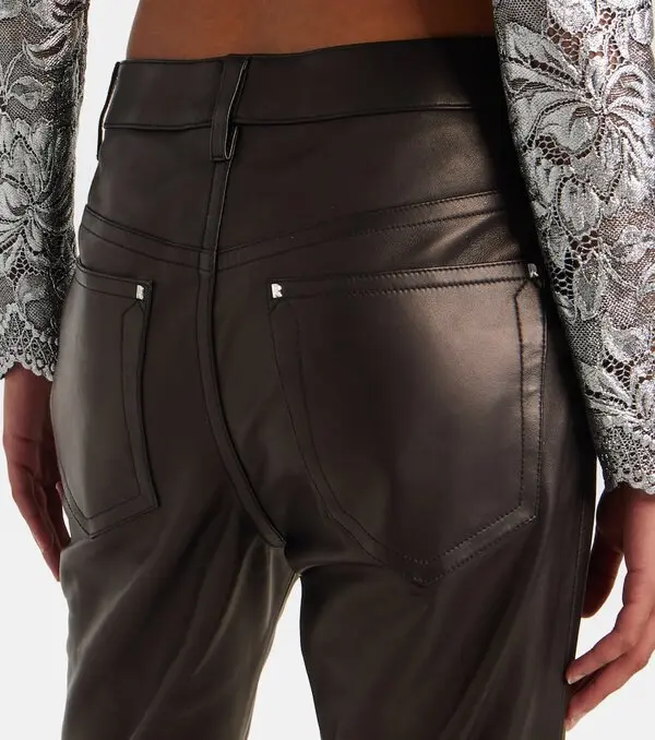 Rabanne Leather Flared Pants