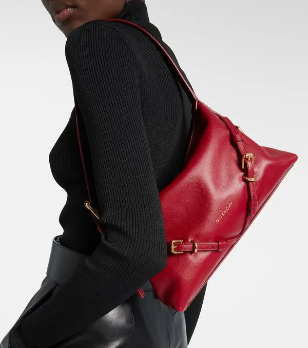Givenchy Voyou Mini Leather Shoulder Bag - Red