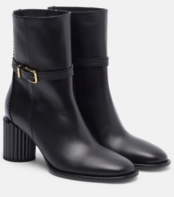 Zimmermann Eddie 70 Leather Ankle Boots - Black