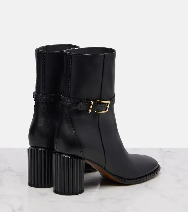 Zimmermann Eddie Leather Ankle Boots - Black
