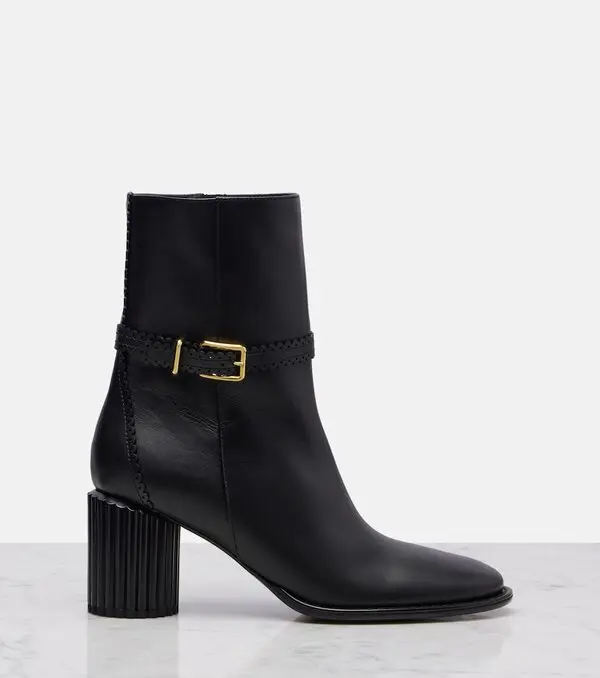 Zimmermann Eddie Leather Ankle Boots - Black