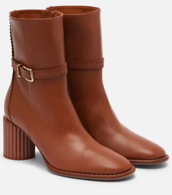 Zimmermann Eddie 70 Leather Ankle Boots - Brown