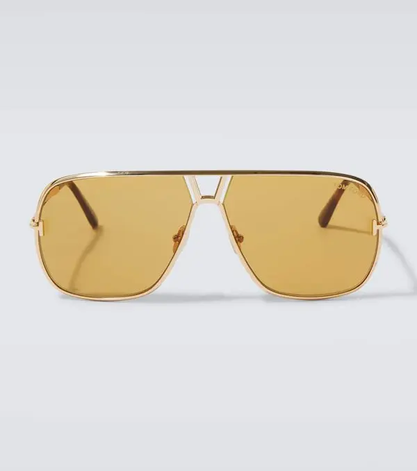 TOM FORD Stavros Aviator Sunglasses - Gold
