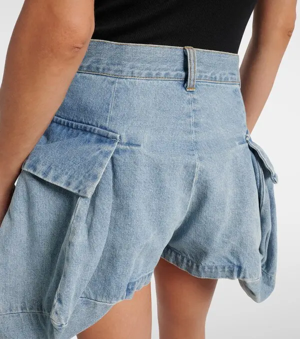 Sacai Cargo Denim Shorts