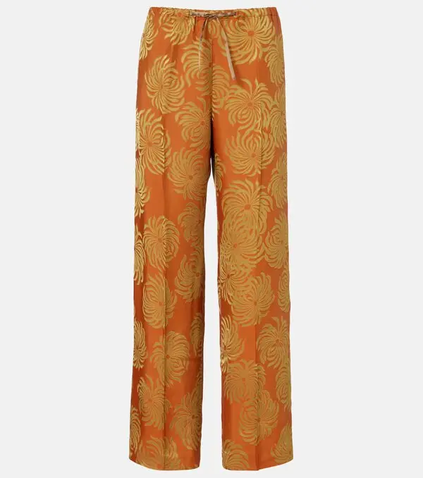 Dries Van Noten Printed Wide-leg Pants