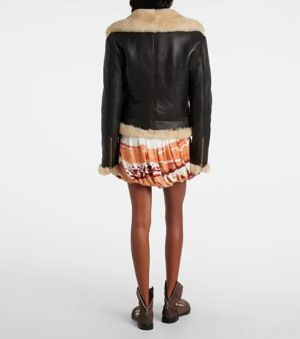 JW Anderson Shearling-trimmed Leather Jacket