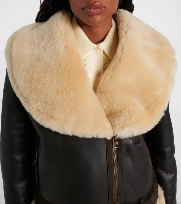 JW Anderson Shearling-trimmed Leather Jacket