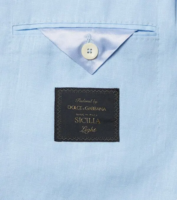 Dolce & Gabbana Sicilia Linen Blazer - Blue
