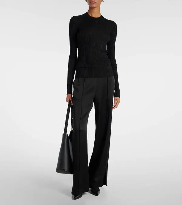 JIL SANDER Ribbed-knit Silk Sweater