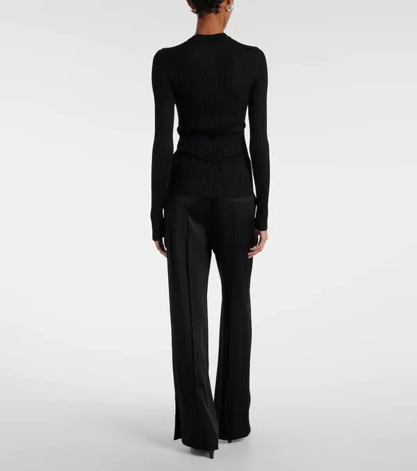 JIL SANDER Ribbed-knit Silk Sweater