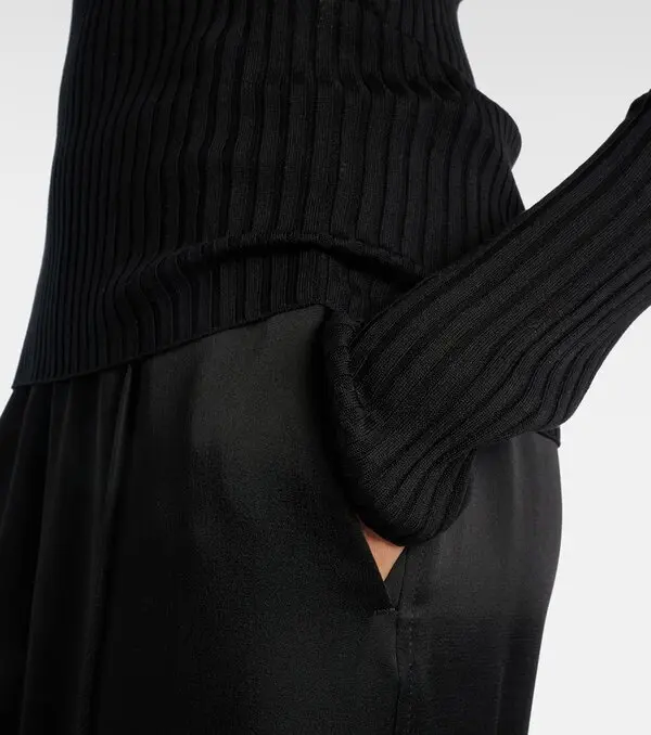 JIL SANDER Ribbed-knit Silk Sweater