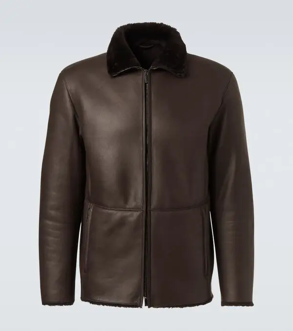 Giorgio Armani Shearling-lined Leather Jacket