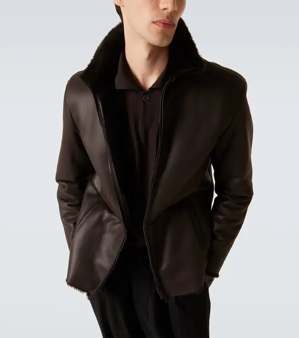 Giorgio Armani Shearling-lined Leather Jacket