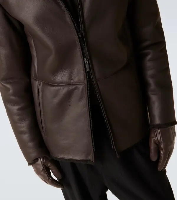 Giorgio Armani Shearling-lined Leather Jacket