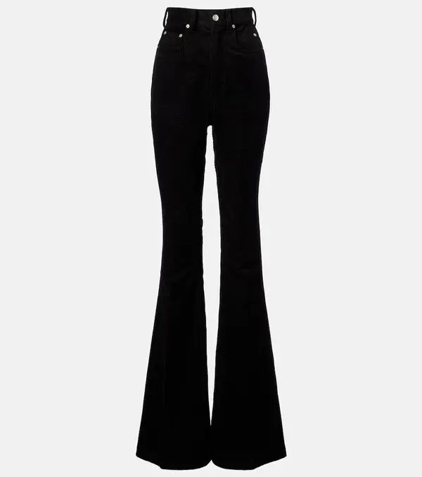 Rick Owens Bolan Flared Corduroy Pants - Black