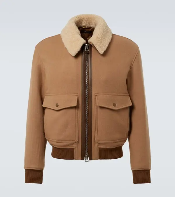 TOM FORD Shearling-trimmed Virgin Wool Blouson