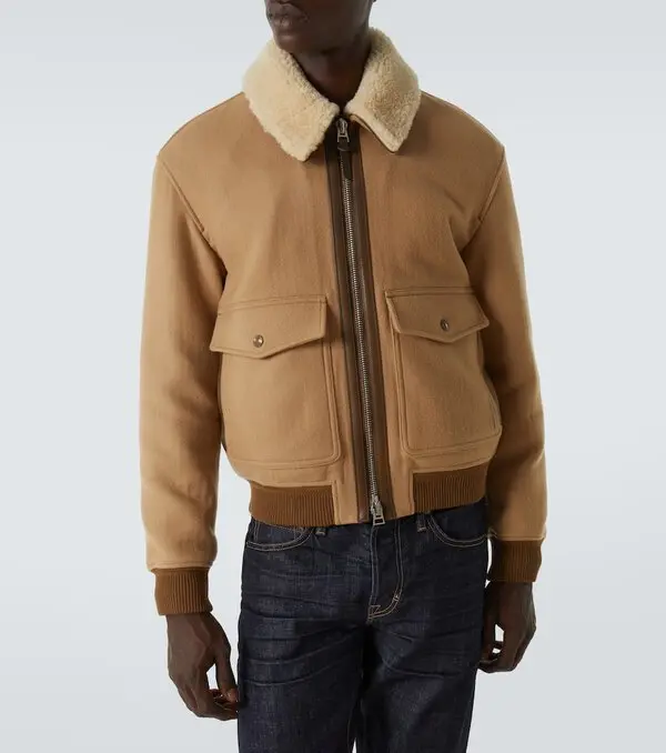 TOM FORD Shearling-trimmed Virgin Wool Blouson