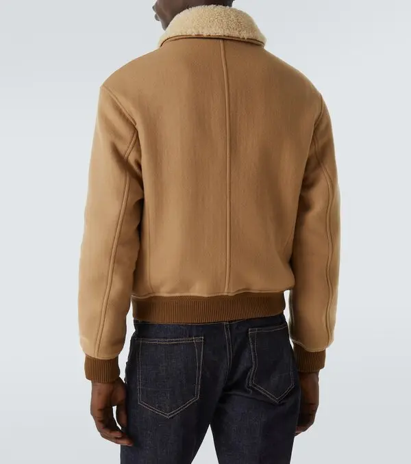 TOM FORD Shearling-trimmed Virgin Wool Blouson