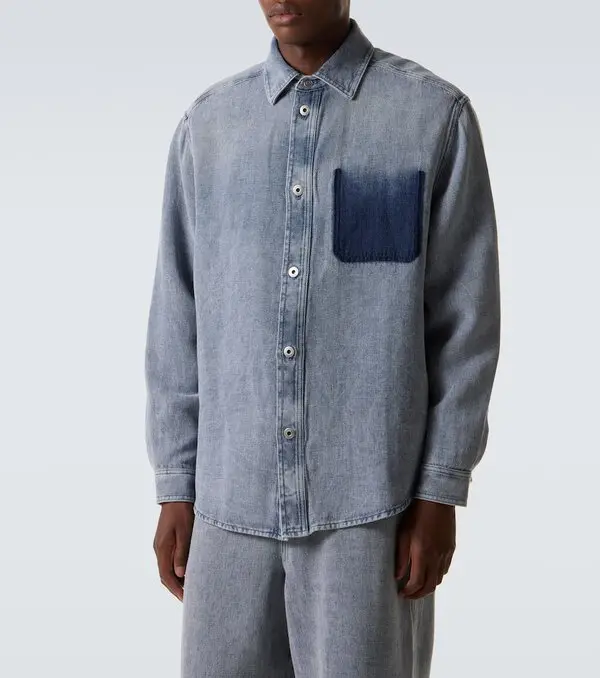 Loewe Cotton And Linen Canvas Shirt