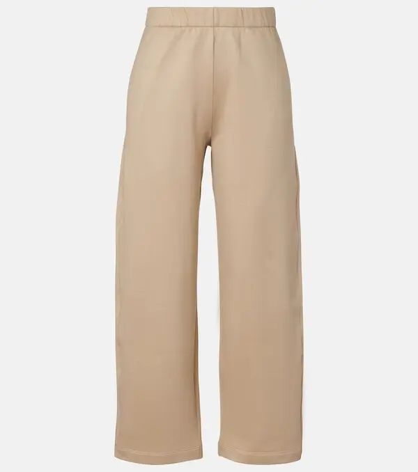 Max Mara Filovia Wide-leg Silk And Cotton Pants - Beige
