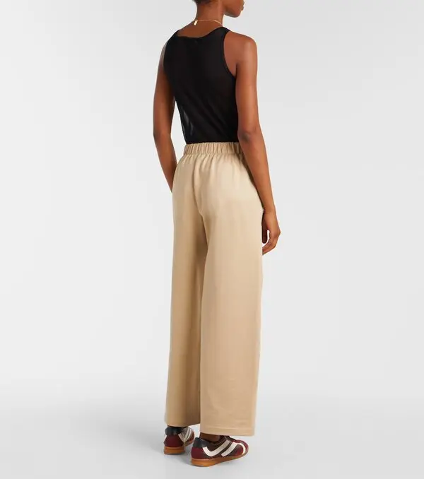 Max Mara Filovia Wide-leg Silk And Cotton Pants - Beige