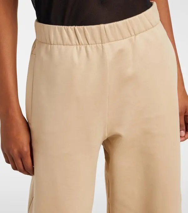 Max Mara Filovia Wide-leg Silk And Cotton Pants - Beige