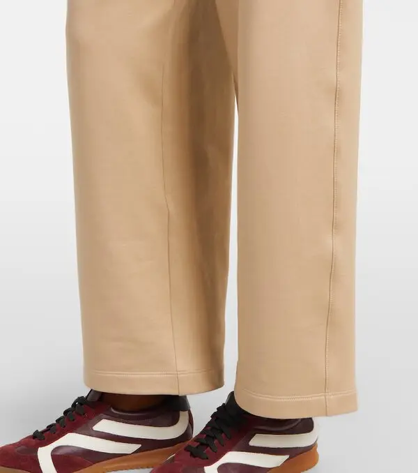 Max Mara Filovia Wide-leg Silk And Cotton Pants - Beige