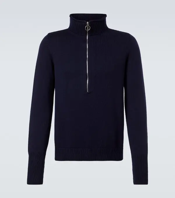 Plan C Wool Turtleneck Sweater - Blue