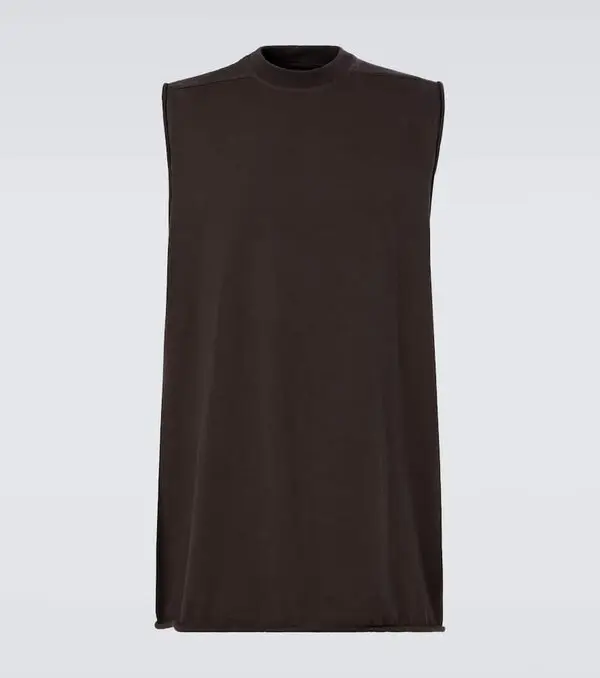 Rick Owens Jumbo Cotton Jersey Tank Top - Brown