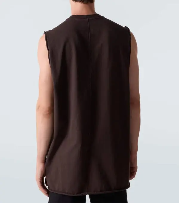 Rick Owens Jumbo Cotton Jersey Tank Top - Brown