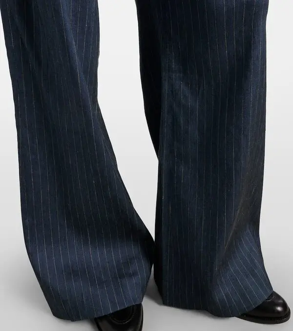 Veronica Beard Rimini Linen-blend Wide-leg Pants