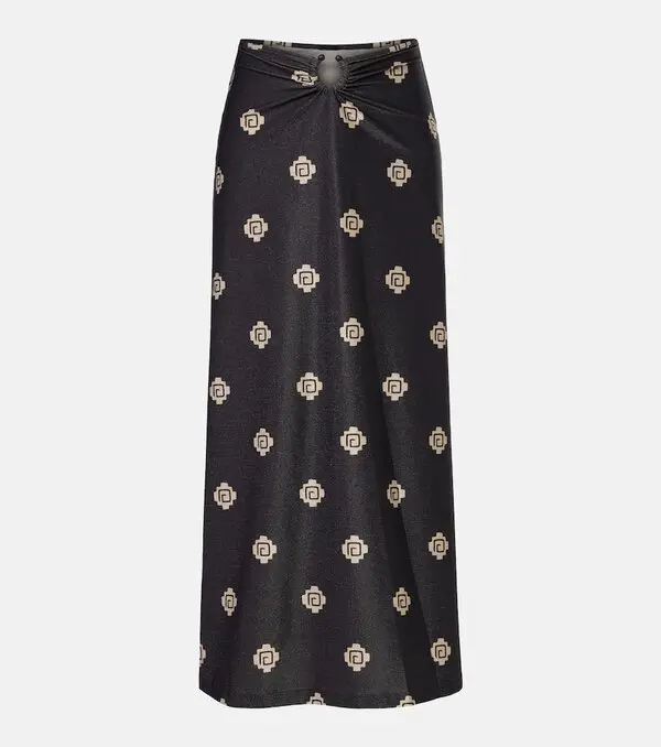Johanna Ortiz Keel Gathered Maxi Skirt - Black
