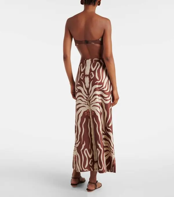 Johanna Ortiz Keel Gathered Maxi Skirt - Multicoloured