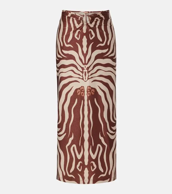 Johanna Ortiz Keel Gathered Maxi Skirt - Multicoloured