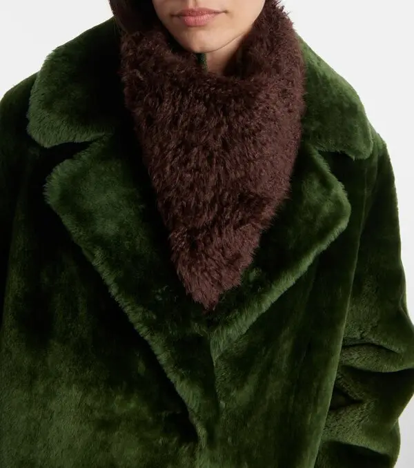YVES SALOMON Shearling And Wool Scarf