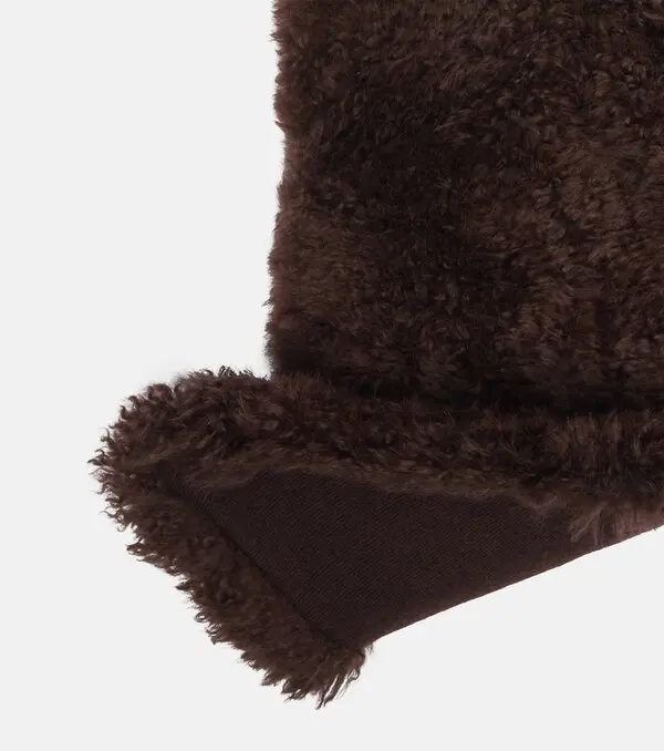 YVES SALOMON Shearling And Wool Scarf