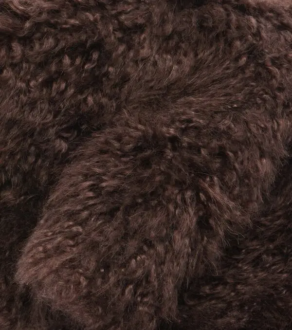 YVES SALOMON Shearling And Wool Scarf