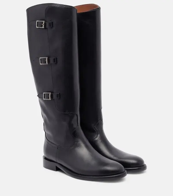 Paris Texas Montana Leather Knee-high Boots - Black