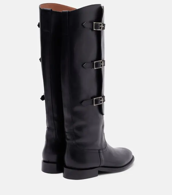 Paris Texas Montana Leather Knee-high Boots - Black