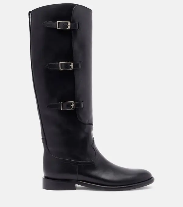 Paris Texas Montana Leather Knee-high Boots - Black