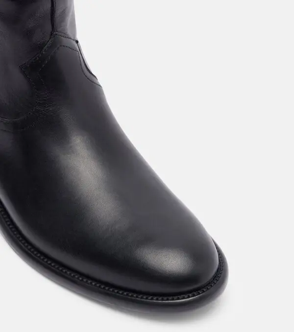Paris Texas Montana Leather Knee-high Boots - Black