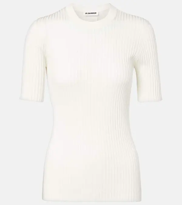JIL SANDER Ribbed-knit Silk Sweater