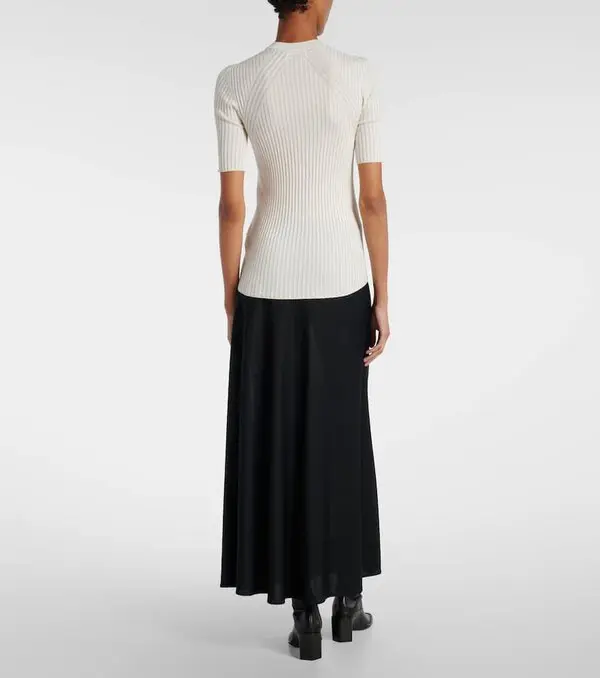 JIL SANDER Ribbed-knit Silk Sweater