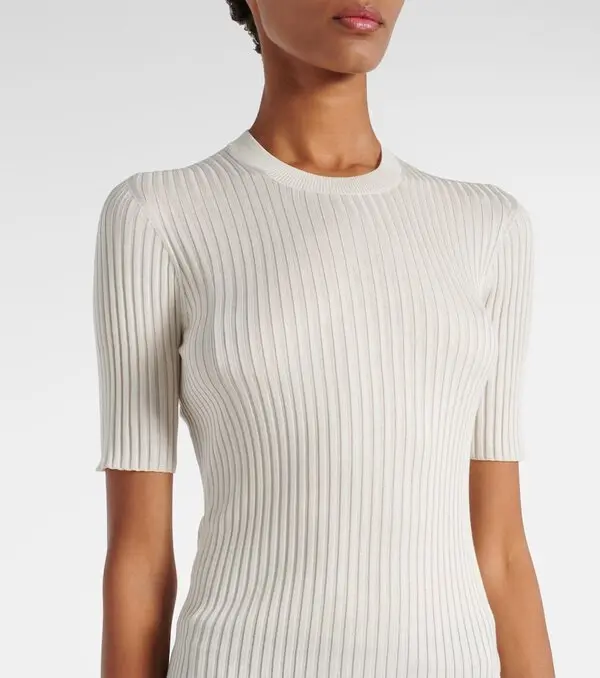 JIL SANDER Ribbed-knit Silk Sweater
